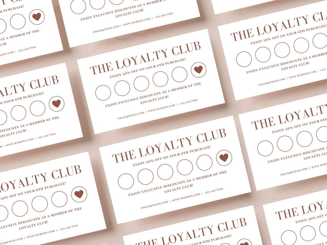 Editable Loyalty Card Template, Boho Loyalty Card, Small Business ...