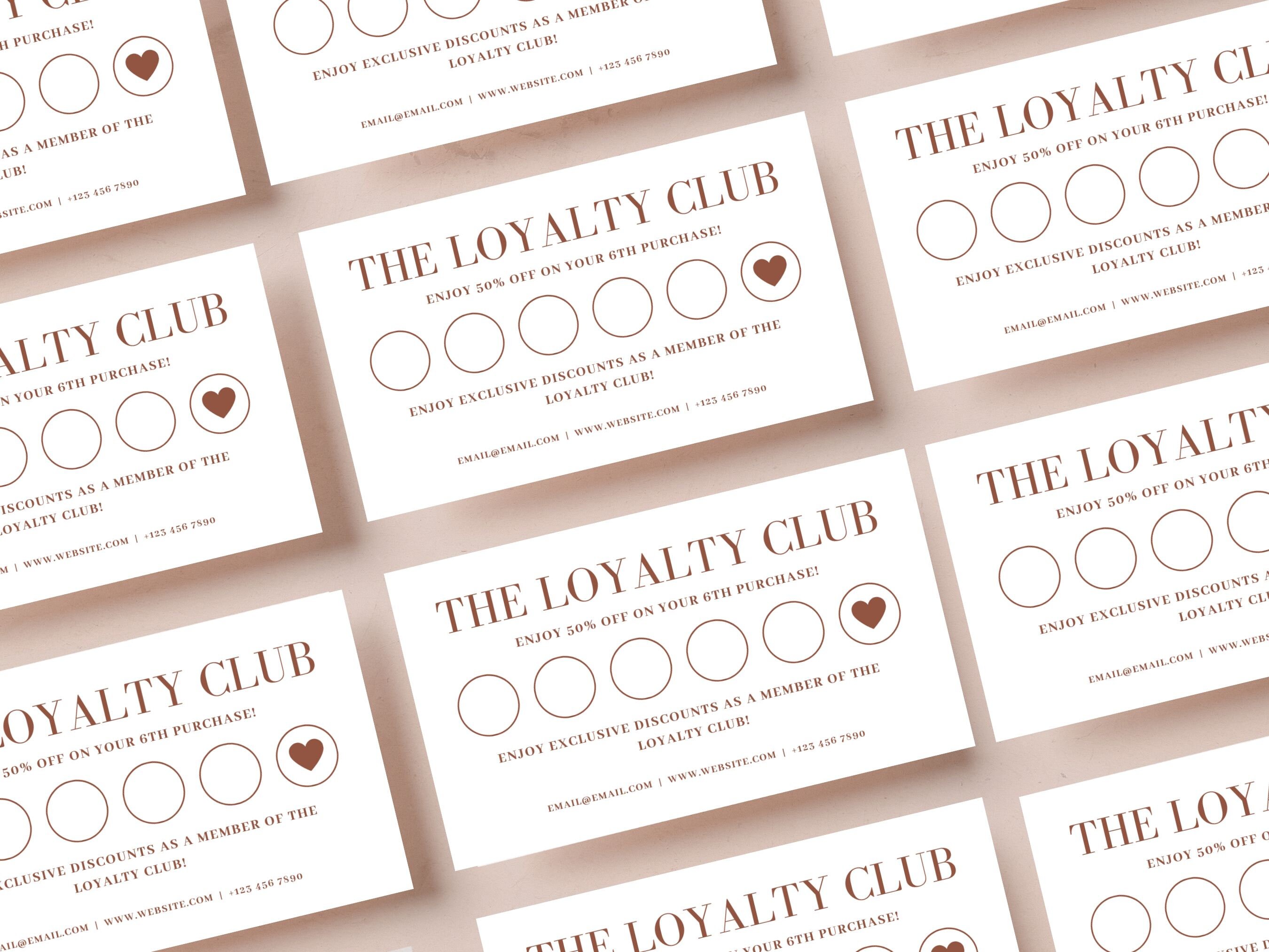 Editable Loyalty Card Template, Boho Loyalty Card, Small Business ...