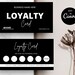 Black Loyalty Card Template, Modern Rewards Card DIY, Printable Loyalty ...