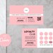 Pink Loyalty Card Template / Modern Rewards Card / Single Sided ...