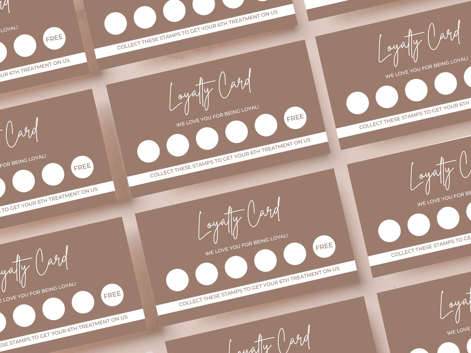 Loyalty Card Template, Modern Customer Loyalty Cards, Editable Rewards ...
