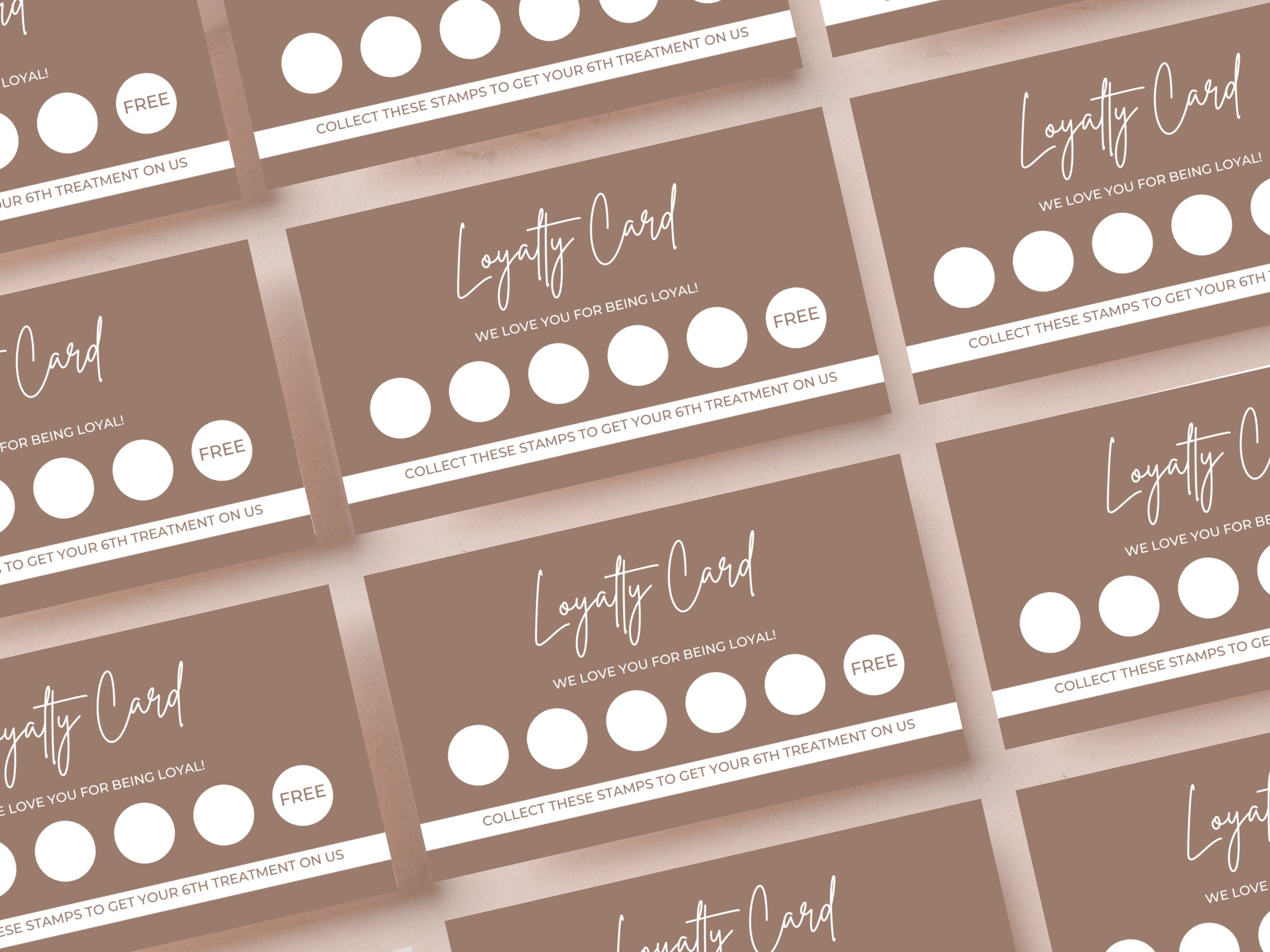 Loyalty Card Template, Modern Customer Loyalty Cards, Editable Rewards ...