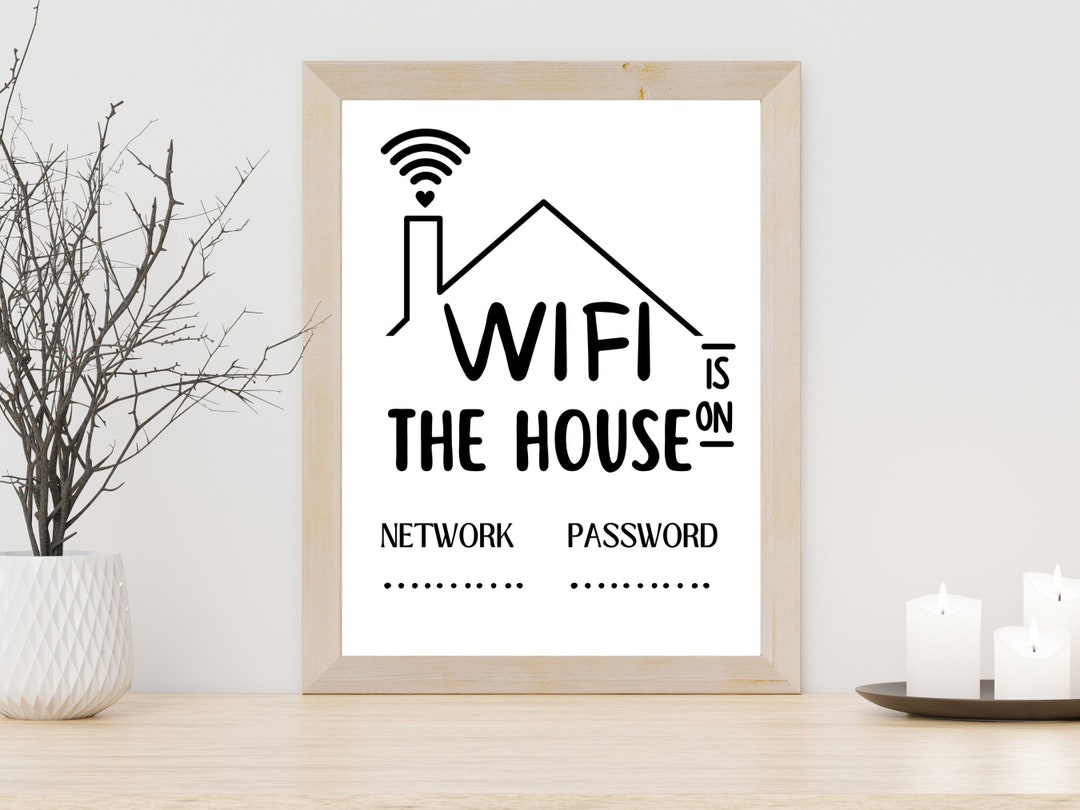 Wifi Password Sign, Editable Wifi Sign Printable Template, Be Our Guest ...