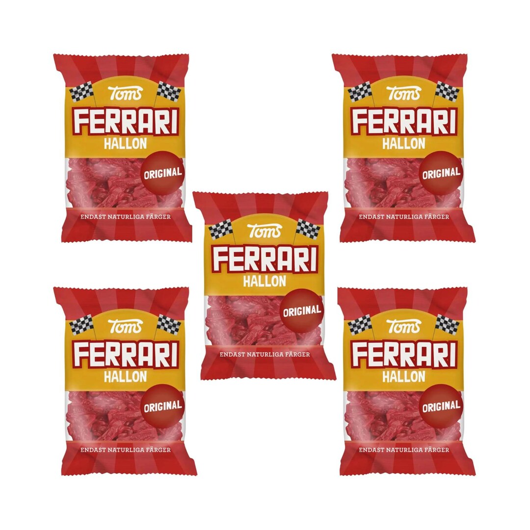 5-pack Toms Ferrari Original 130g – Swedish Fruity Car Gummies - Etsy