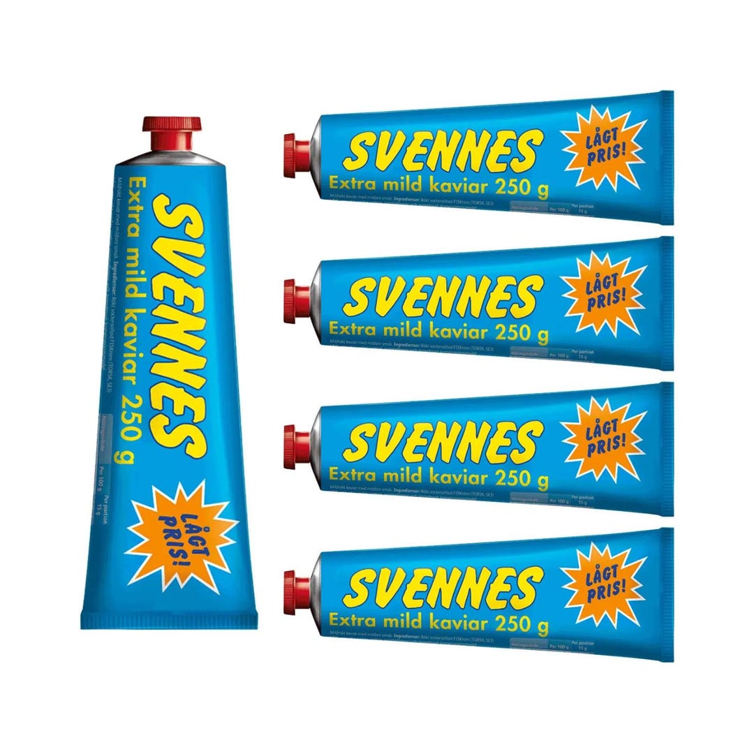 5-pack Svennes Extra Mild Cod Roe Spread: Swedish Kaviar - Etsy