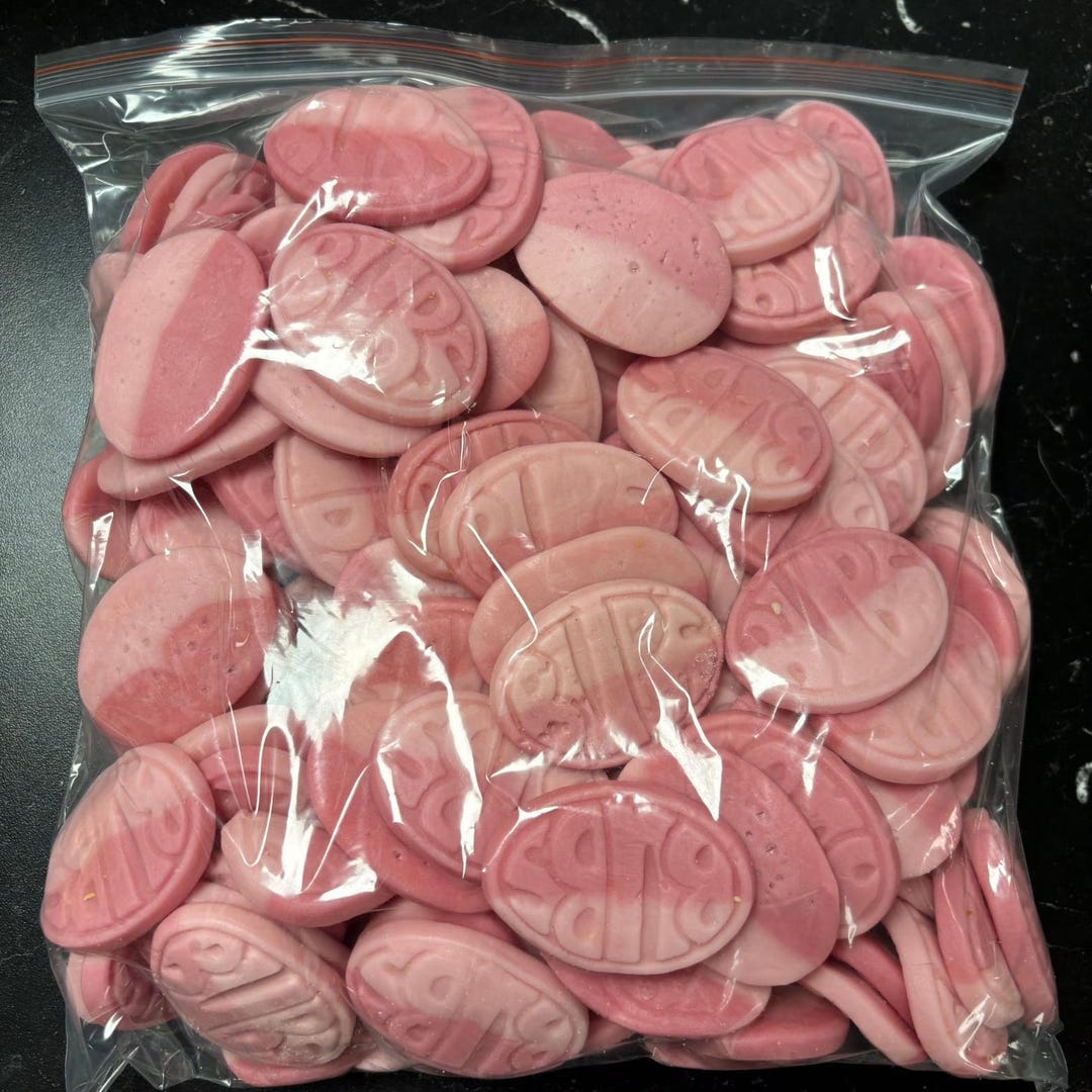 Bubs Strawberry Pomegranate Ovals 500g, Swedish Bubs, Vegan Candy ...