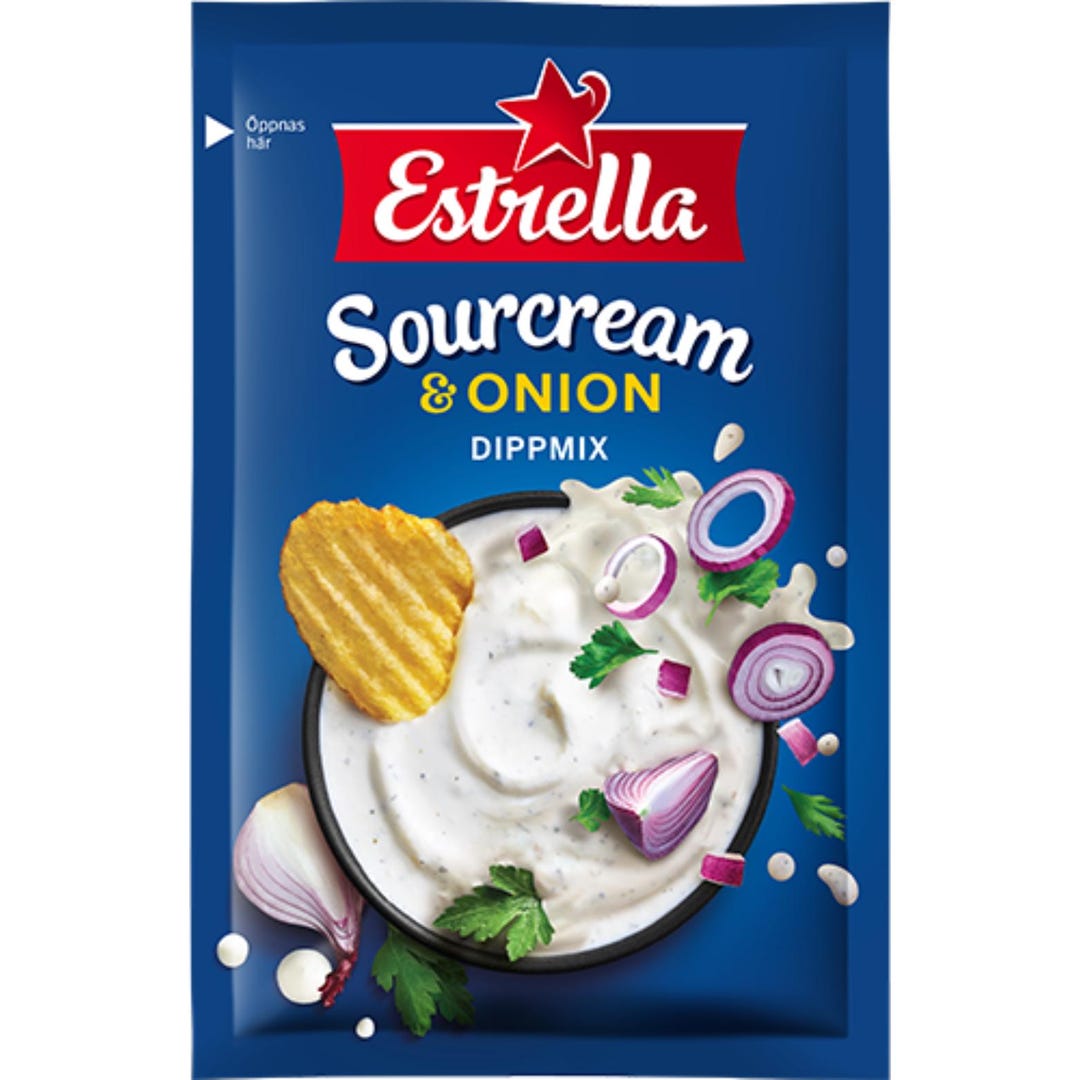 Estrella Dip Mix Sour Cream and Onion 24g – Flavorful Dip for Chips & Snacks - Swedish Dip - Etsy