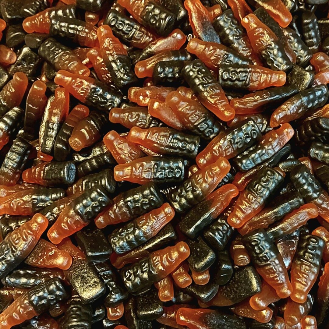 Mini Cola Licorice Bottles Malaco Sweet & Salty Scandinavian Candy Free ...