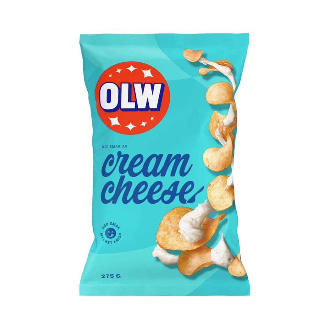 OLW Cream Cheese 275g Thin Potato Chips With Fresh, Creamy Cheese ...