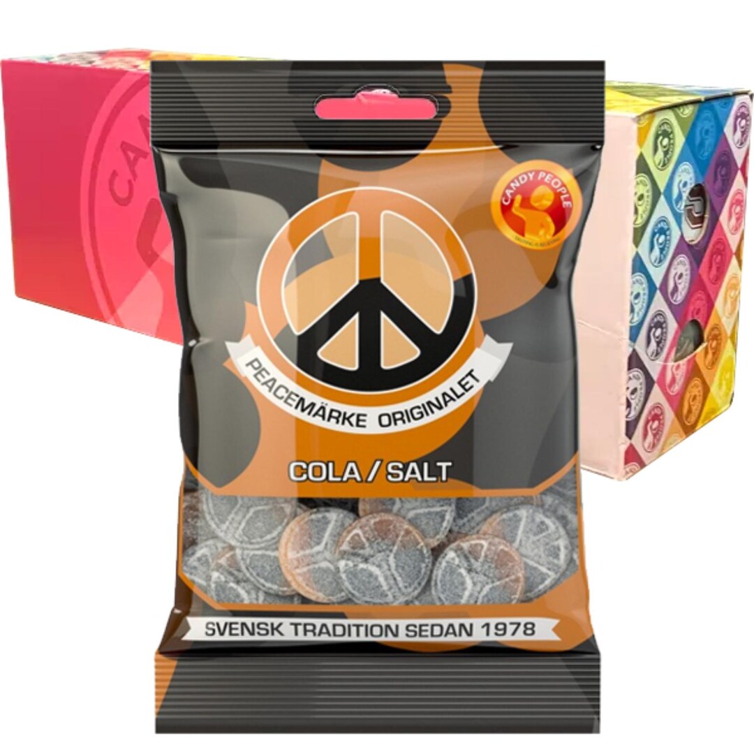 Peace Sign Strawberry and Licorice Candy – Sweet & Salty Nordic Gummies ...