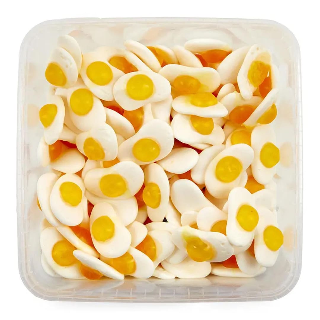 Fried Mini Eggs Candy 1kg - Swedish Vegan Gummies - Egg-shaped Sweets ...