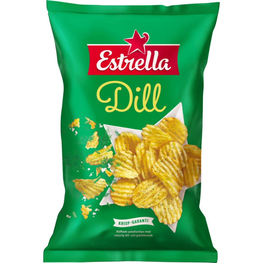 Estrella Dillchips, Swedish Potato Crisps, Scandinavian Snacks, 175g - Etsy
