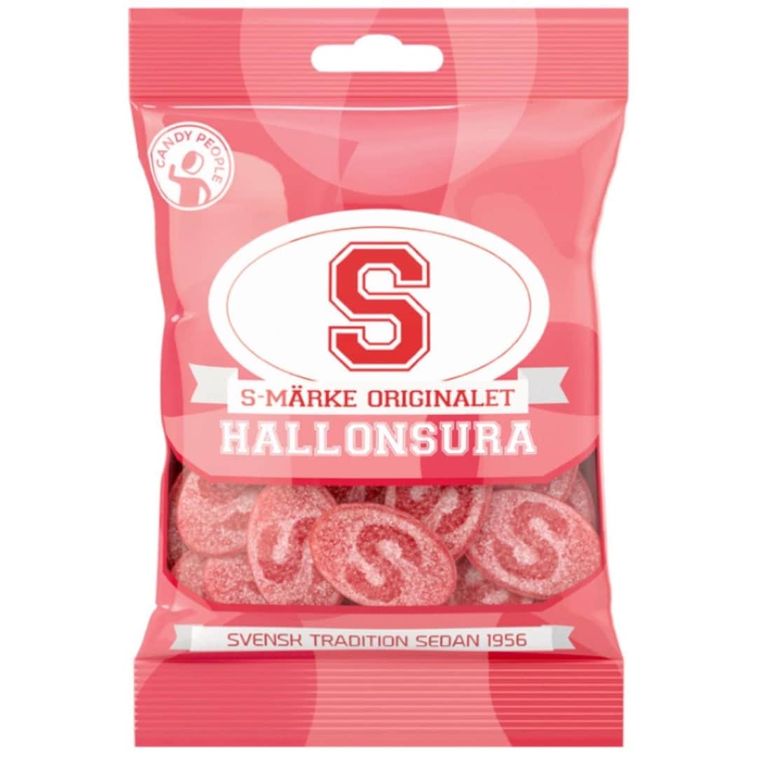 5-pack S-märke Sour Raspberry Gummies - 80g Vegan Swedish Candy by ...