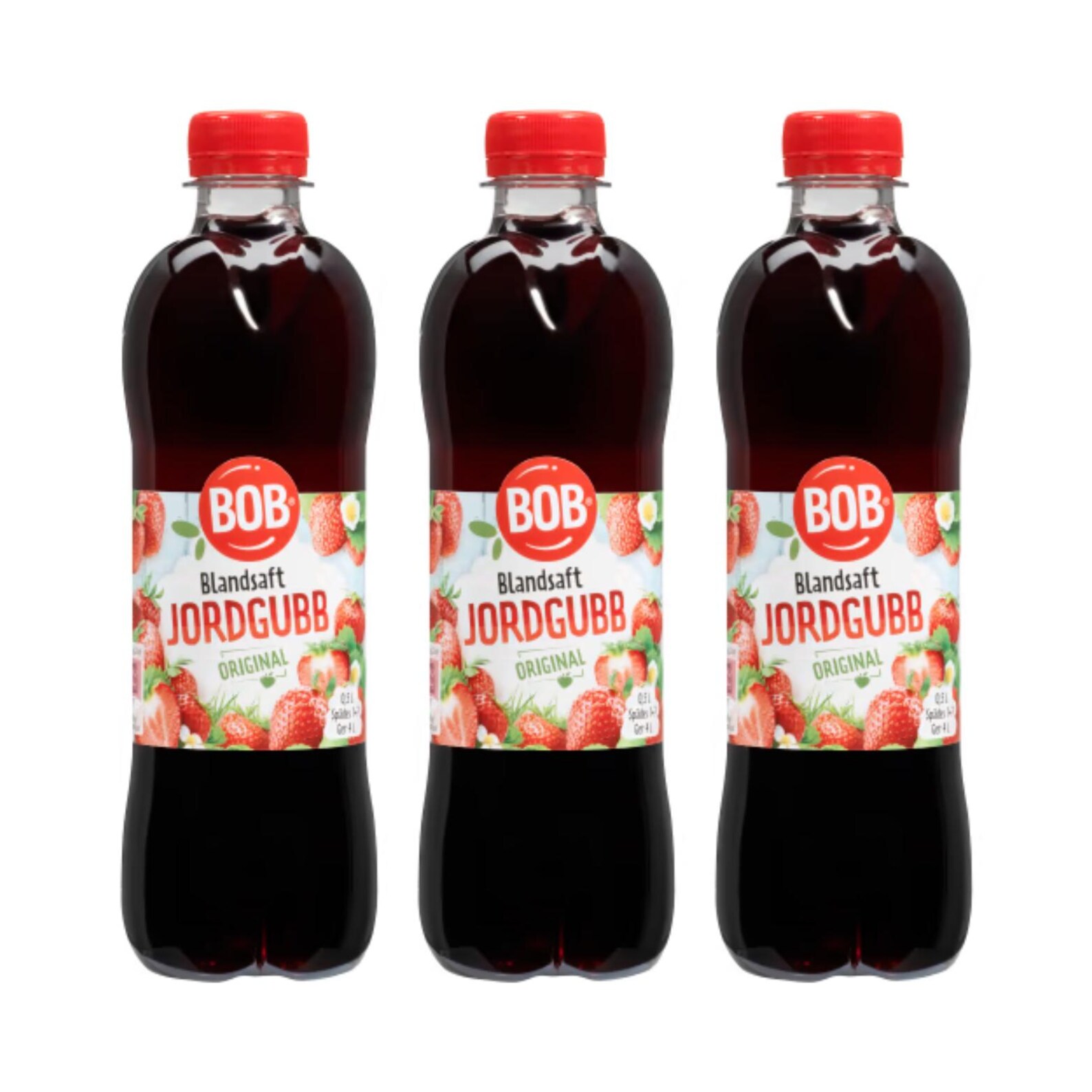 BOB Strawberry Syrup – 95cl Swedish Fruit Cordial - Blandsaft Jordgubb ...