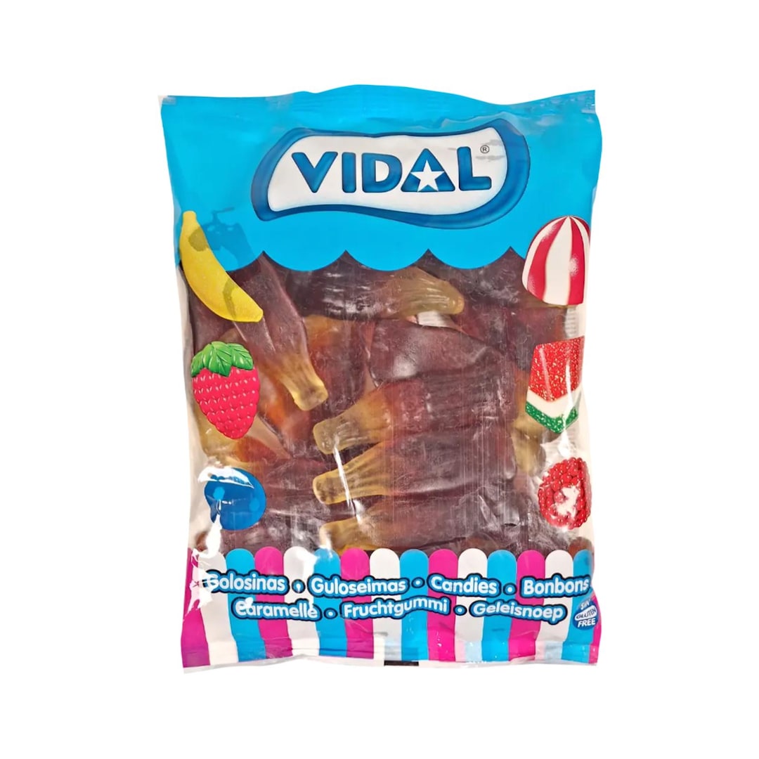 Vidal Cola Bottles XL – Giant Gummy Cola Candy, Sweet & Chewy Treat ...