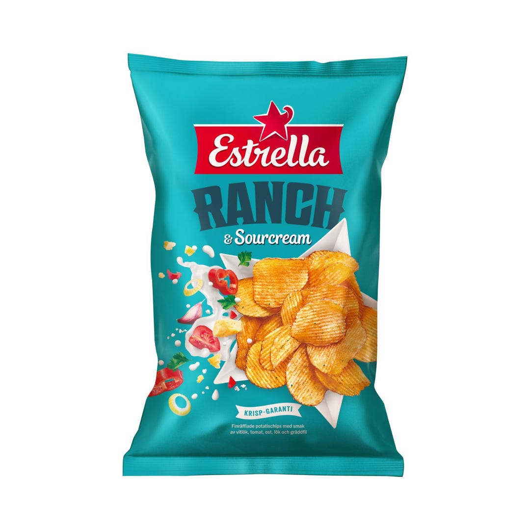 Estrella Ranch and Sour Cream Potato Chips 275g | Savory & Crispy ...