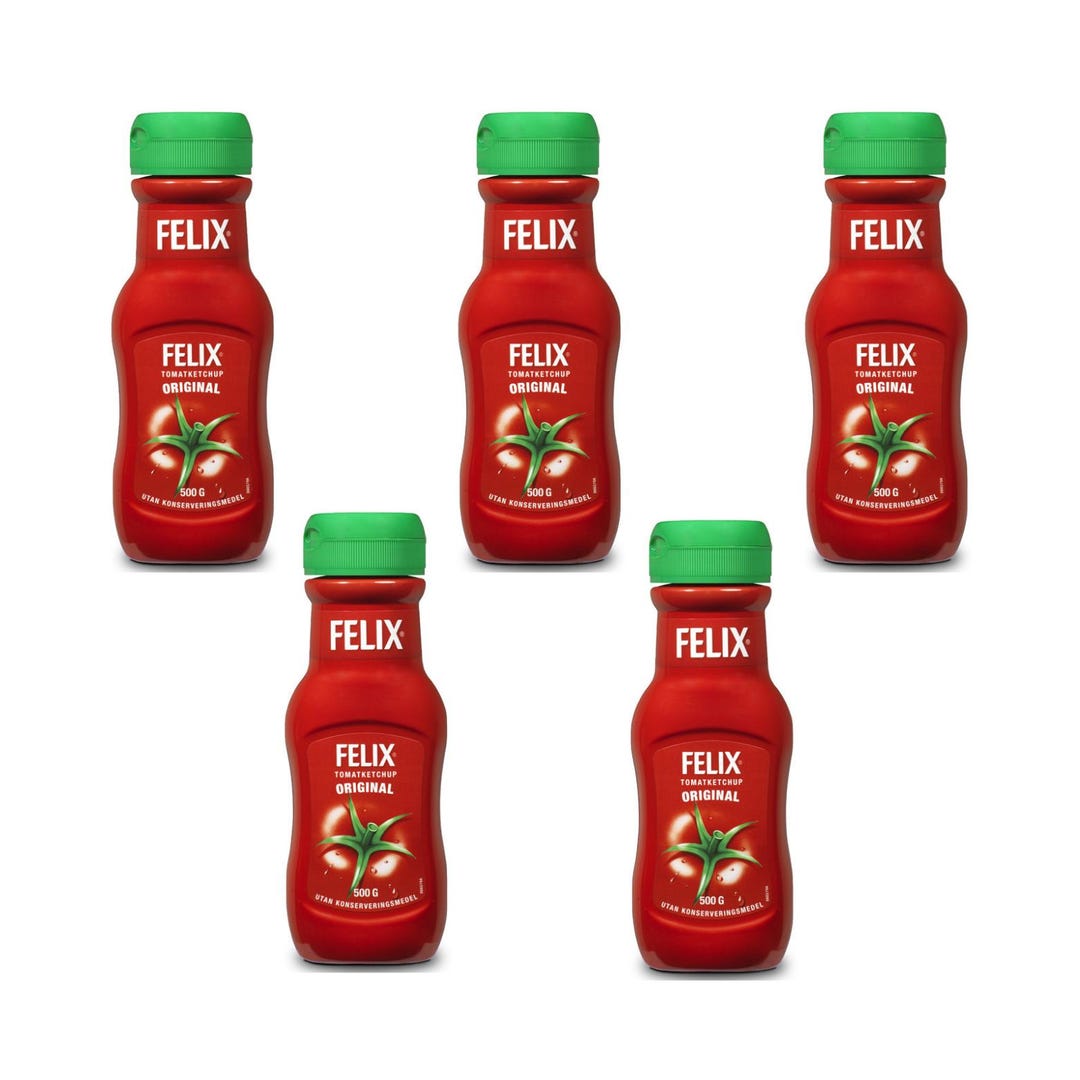 5-pack Felix Tomato Ketchup 500g - Classic Rich & Tangy Flavor - Etsy
