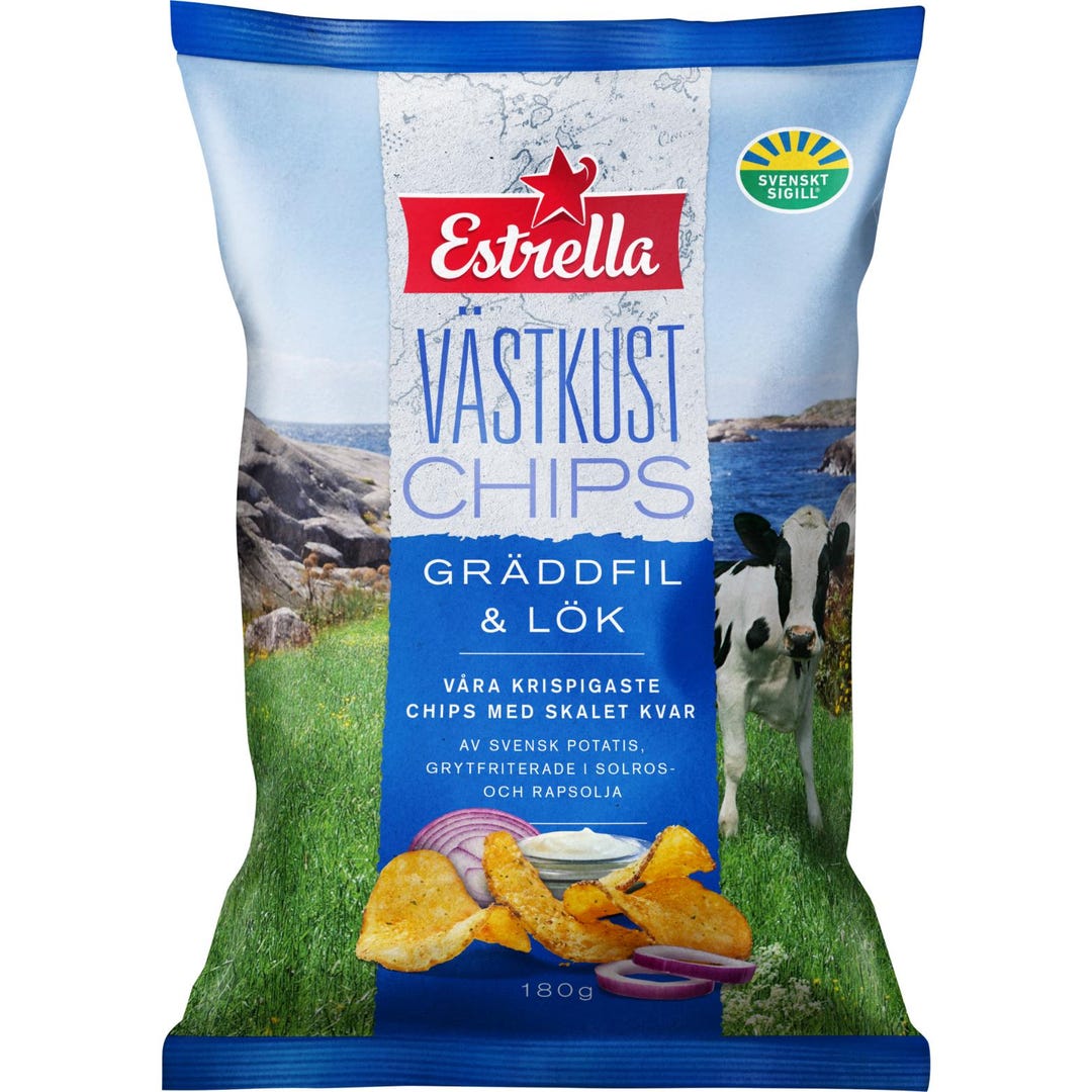 Swedish Sour Cream & Onion Chips, Scandinavian Snacks, Authentic ...