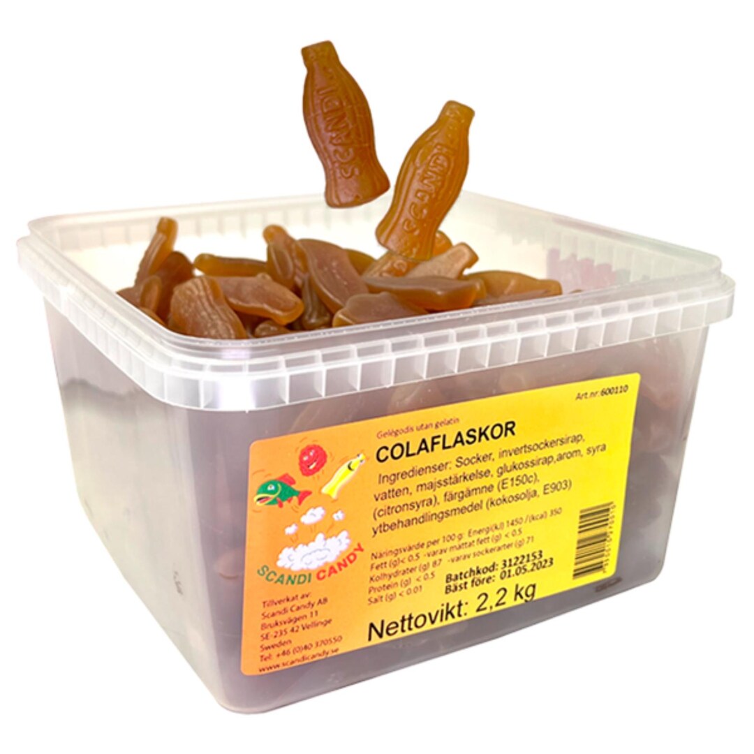 Scandi Candy Cola Bottles Gummies - Sweet Cola Flavored - Swedish Candy ...