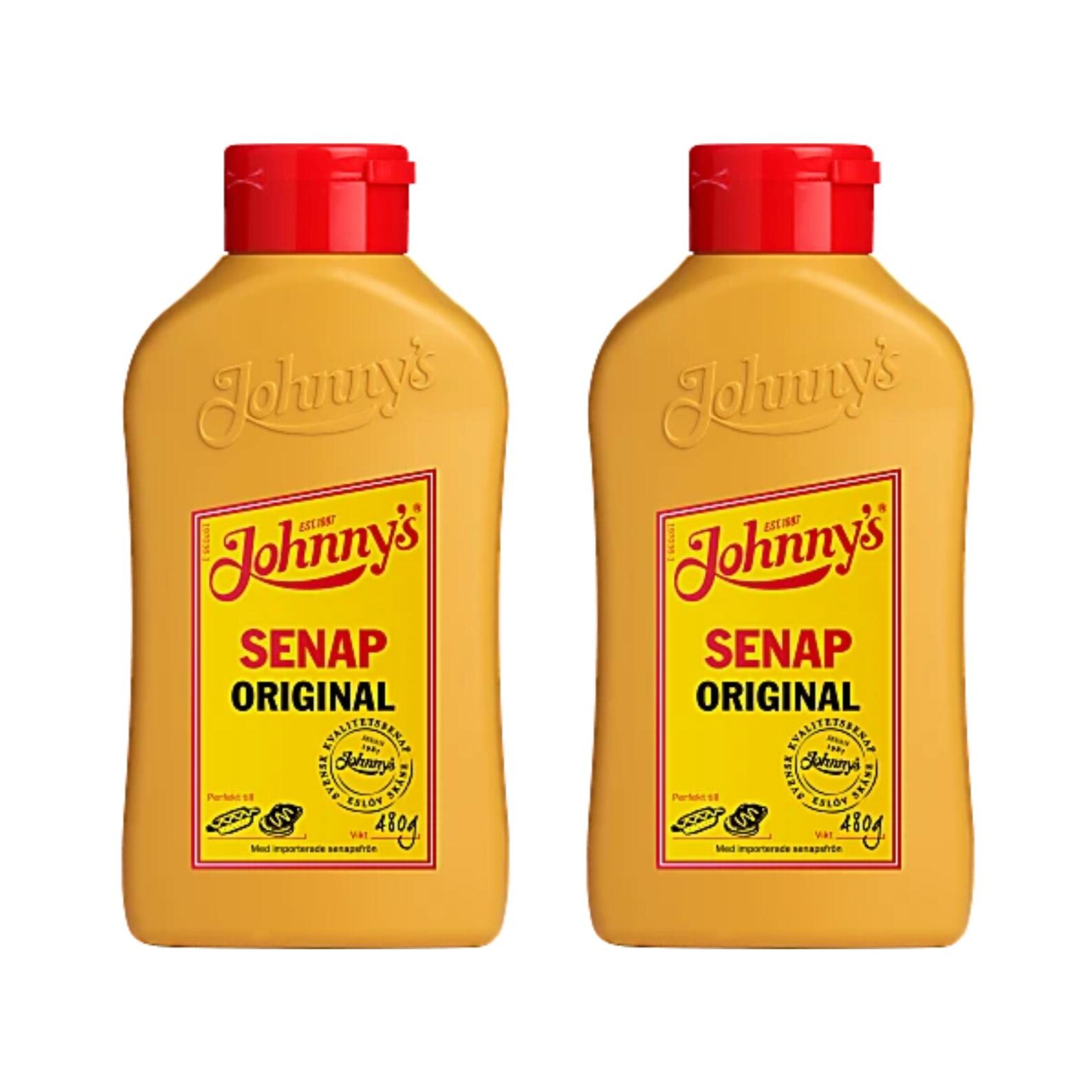 Johnny's Original Mustard 480g - Classic Mild & Sweet Mustard ...