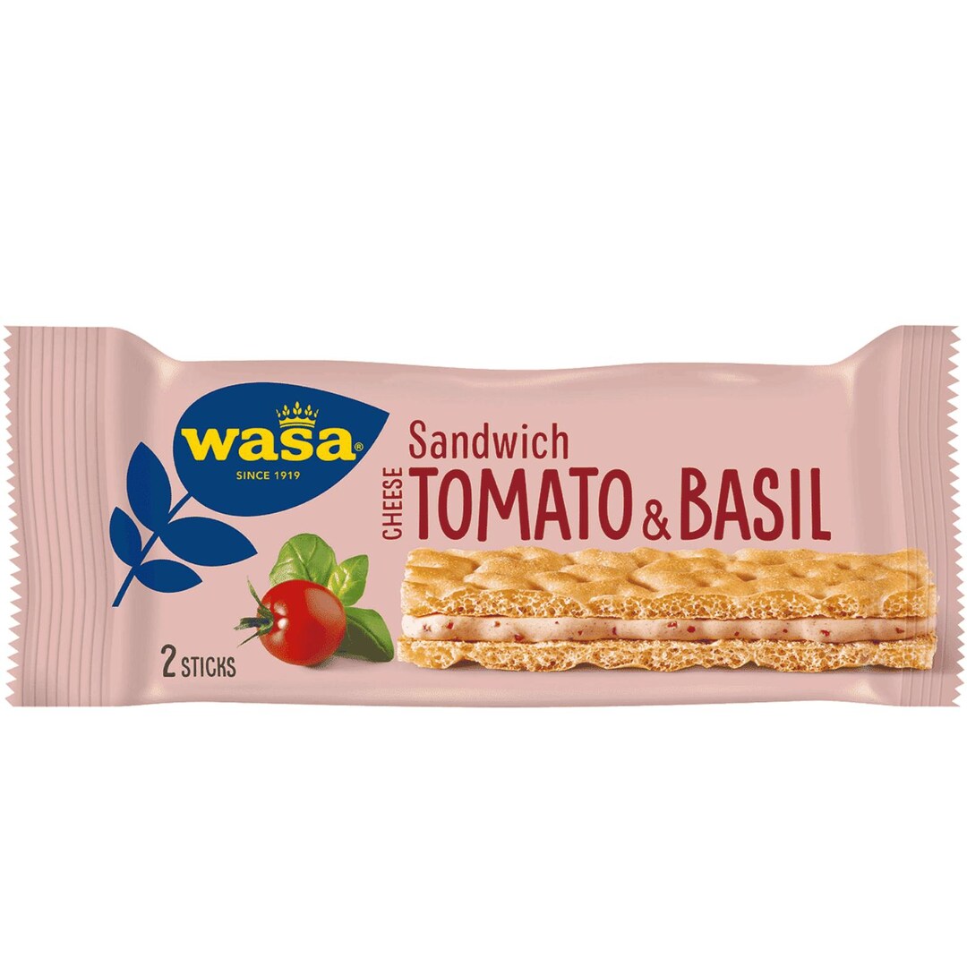 Wasa Sandwich Tomato and Basil, Swedish Crispbread Snacks, Healthy ...