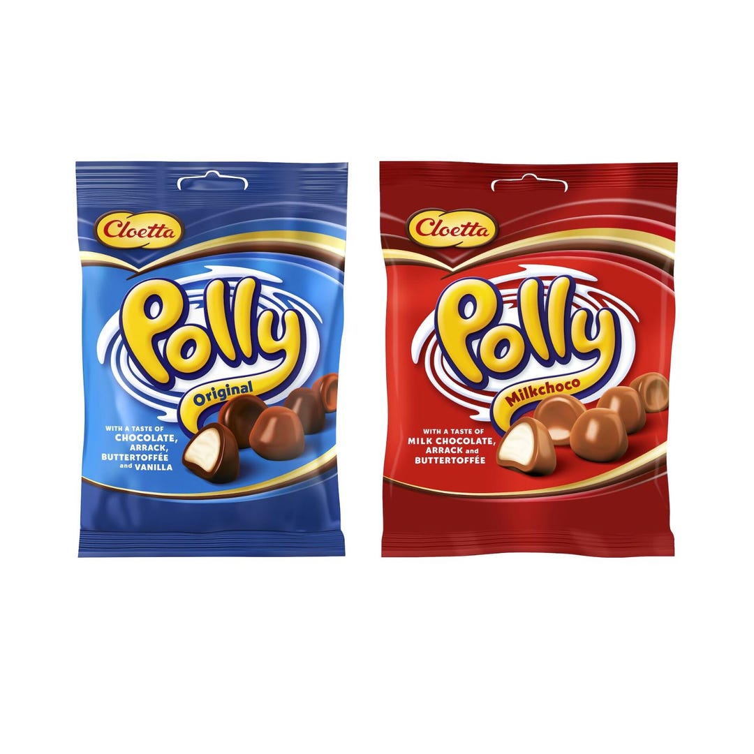 Polly Chocolate 2-pack – Original & Milkchoco 200g – Swedish Foam Candy ...