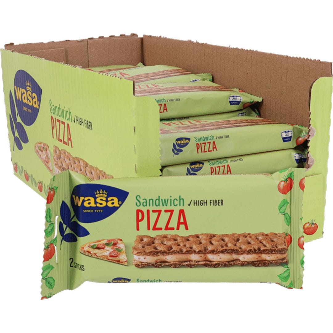 24-pack Wasa Pizza Sandwich Snacks, Crispy Wholegrain Bread With ...