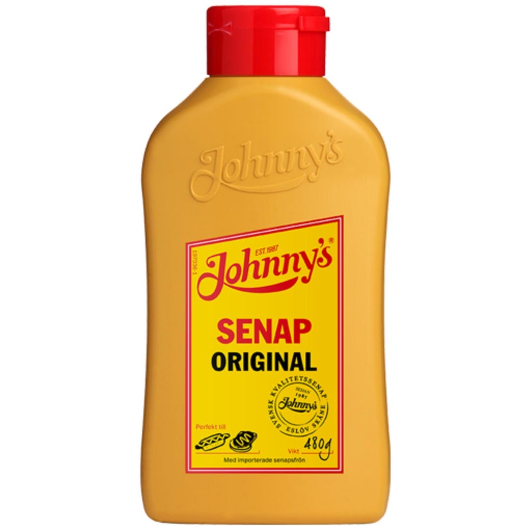 Swedish Mustard 5-pack | Johnny's Original Classic Mild & Sweet Senap ...