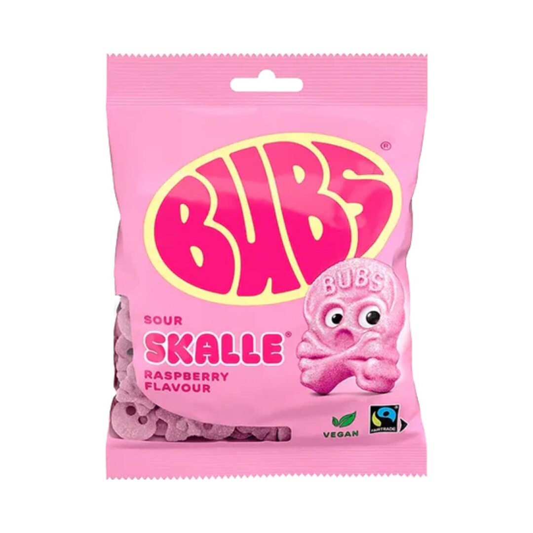BUBS Raspberry Skull Candy – Swedish Vegan & Gluten Free Sour Candy - Etsy