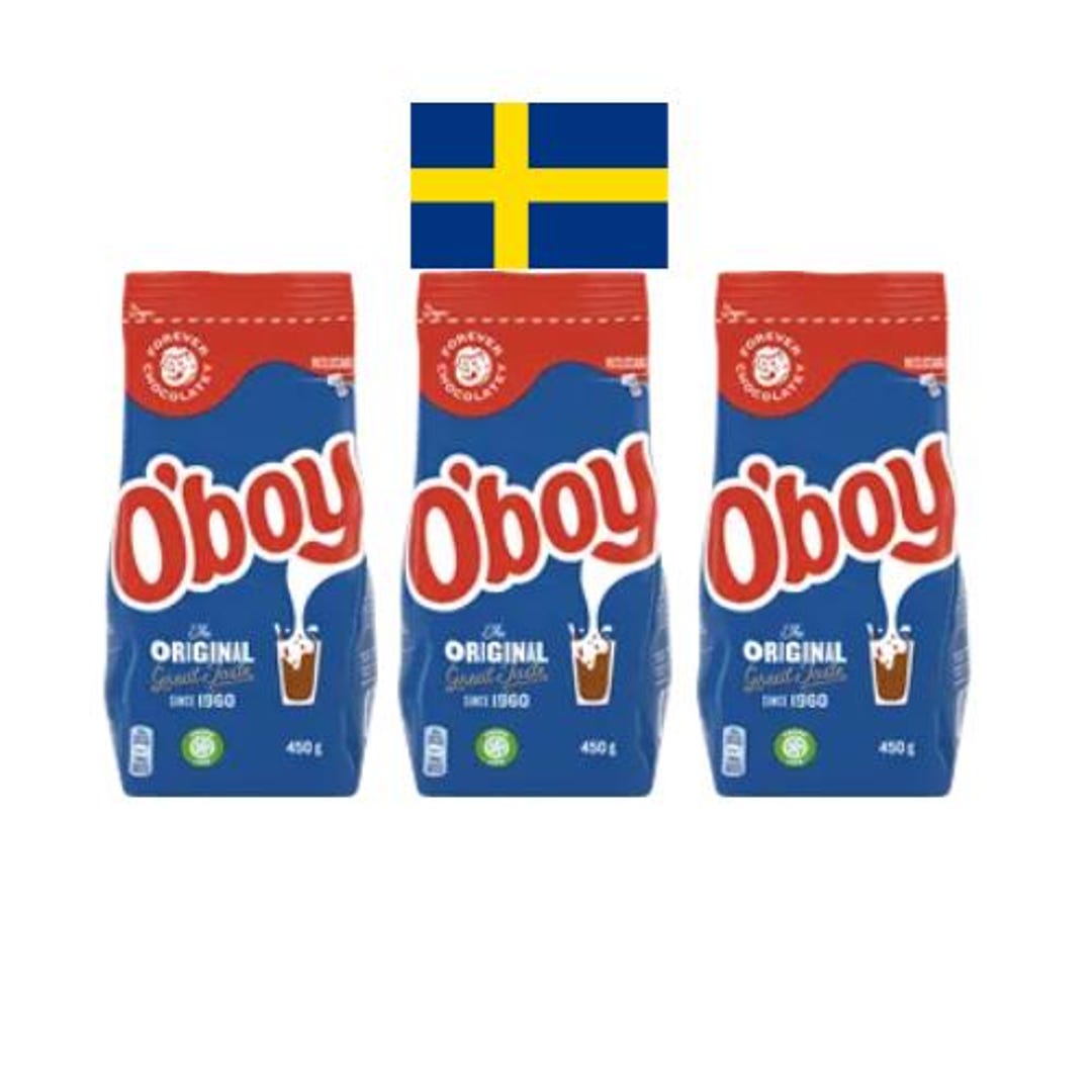 O'boy Original Chocolate Drink Powder Classic Swedish 450g Cocoa Mix - Etsy