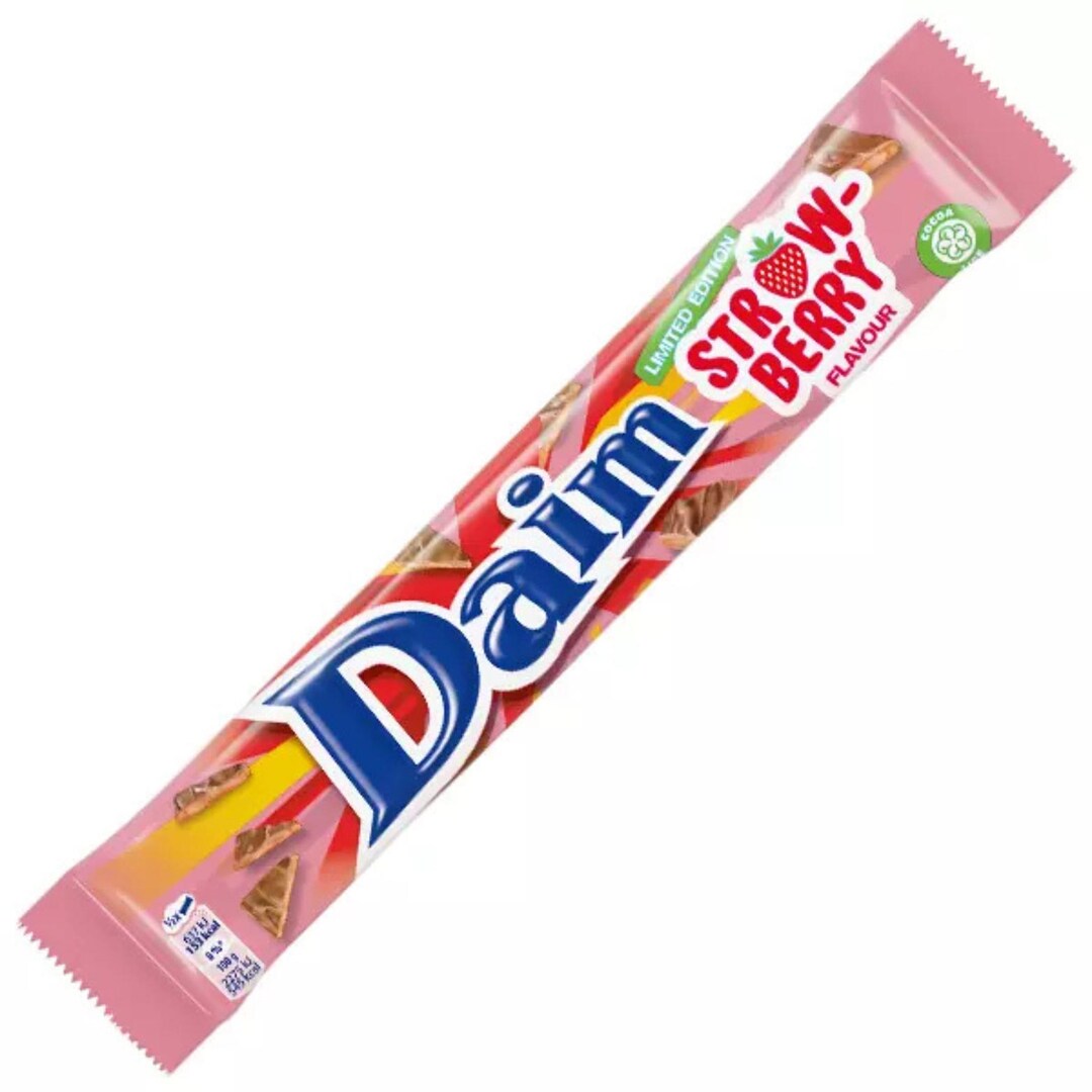Daim Strawberry Chocolate Bar Double 56g "limited Edition" - Swedish ...
