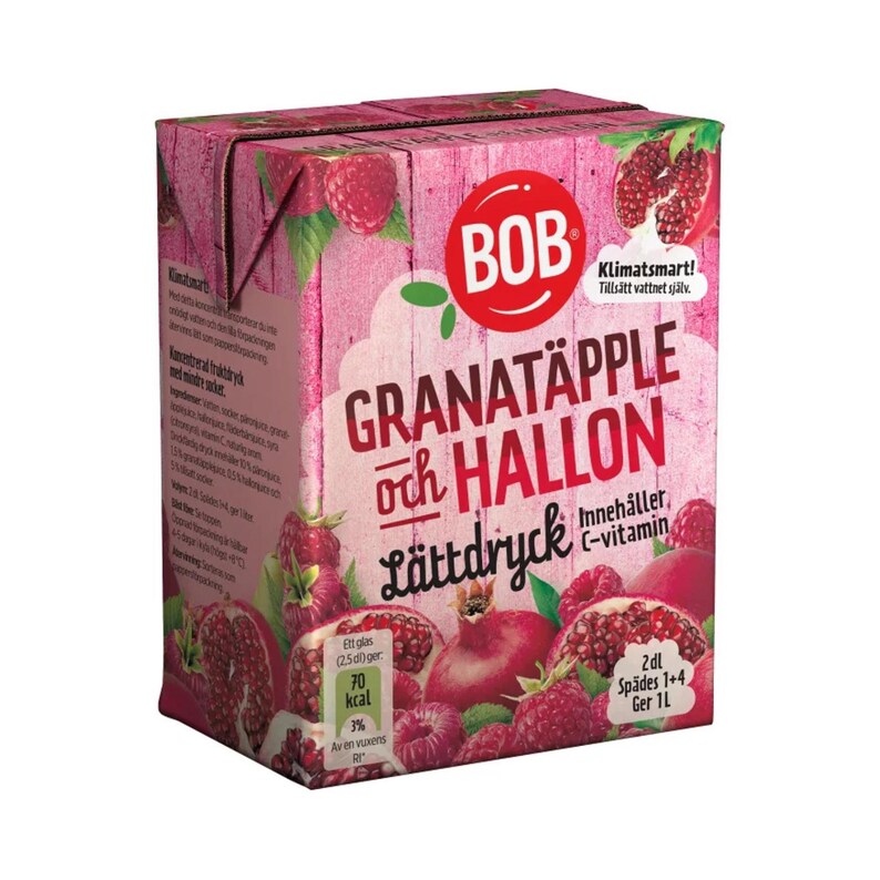 BOB Light Pomegranate and Raspberry Drink Concentrate 2dl – Fruity ...