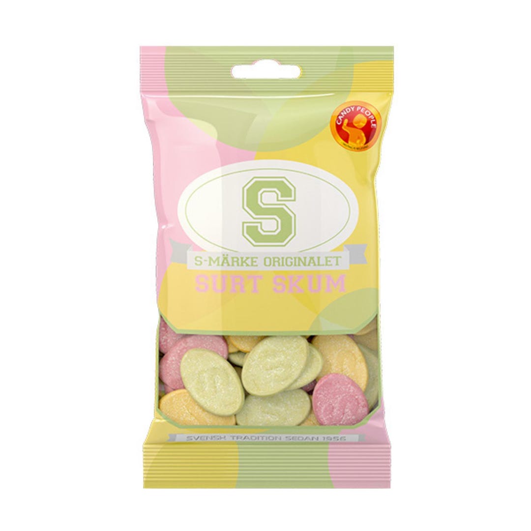 Swedish Sour Foam Candy S-märken Skum Sura 70g Tangy Scandinavian ...