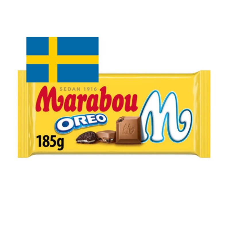 Marabou Oreo Milk Chocolate Bar, Swedish Candy, 185g, Scandinavian Treat - Etsy