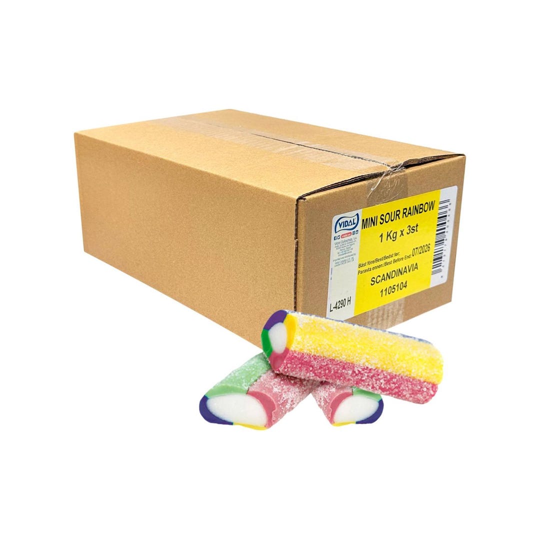 Mini Sour Rainbow Gummies - Fruity Candy Strips - Vidal - Etsy