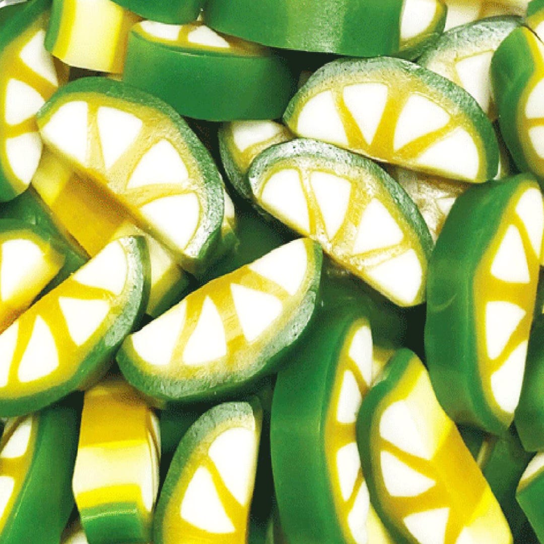 VIDAL Fruit Bites Lemon/lime – Tangy Citrus Gummies – Fruity Candy ...