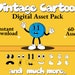 Vintage Cartoon Digital Asset Pack - Etsy