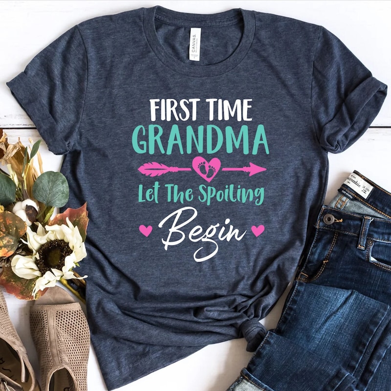 First Time Grandma Tshirt - Etsy