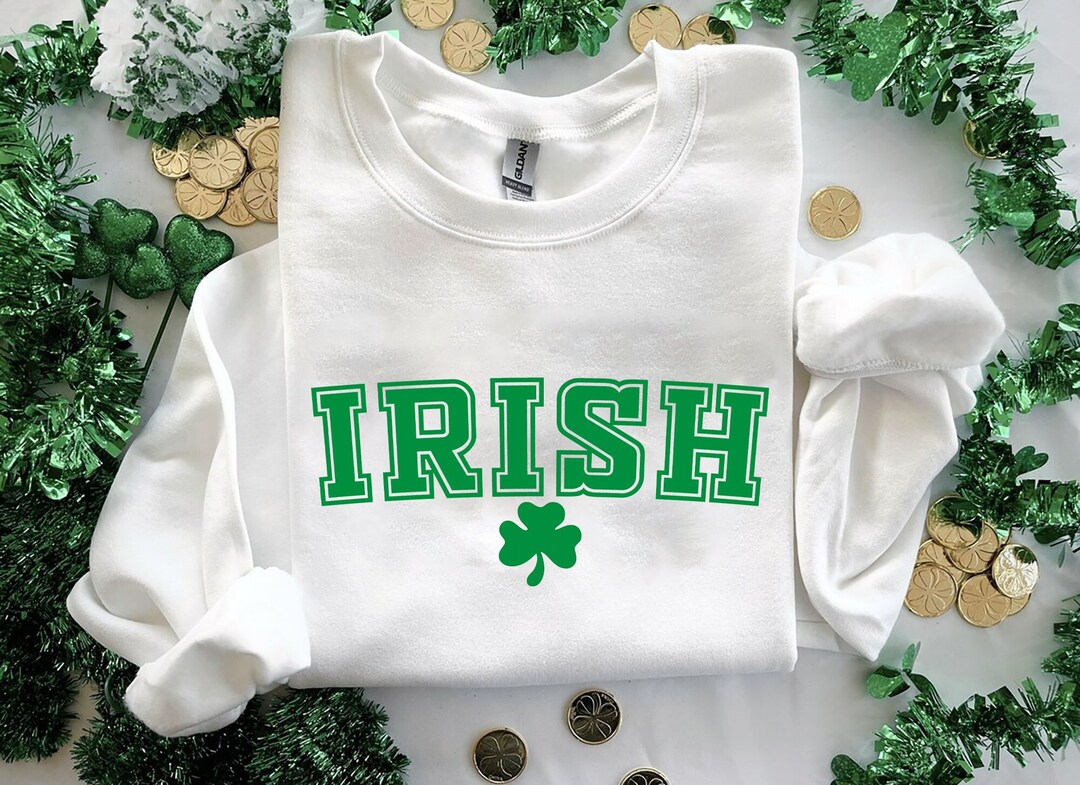 Irish Clover Sweater, Comfort Colors, St Patricks Day Tshirt, St ...
