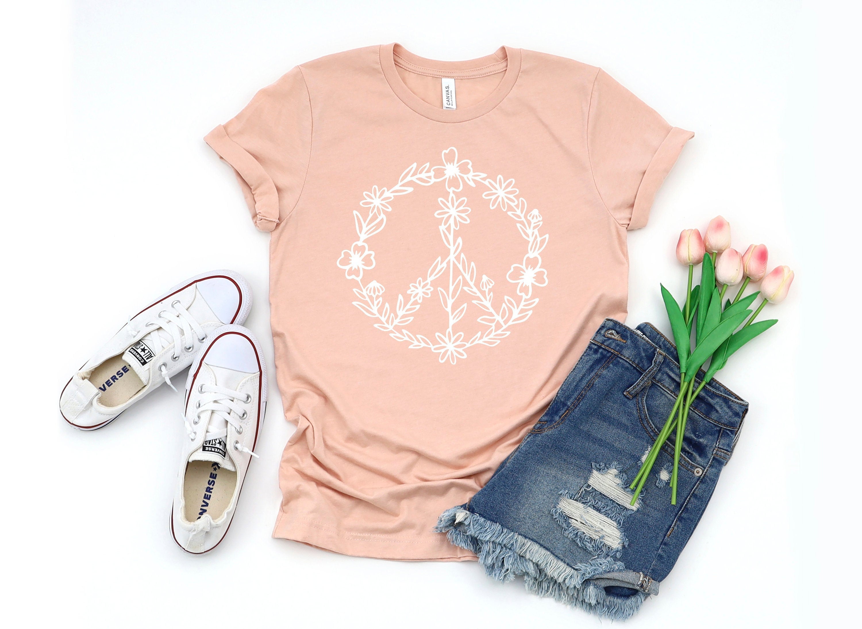 Peace Sign Shirt Peace Shirt Peace Sign T-shirt Peace - Etsy