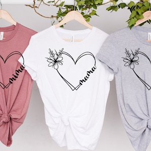 Custom Text Heart Line Shirt, Double Heart Shirt, Your Name Heart Line ...