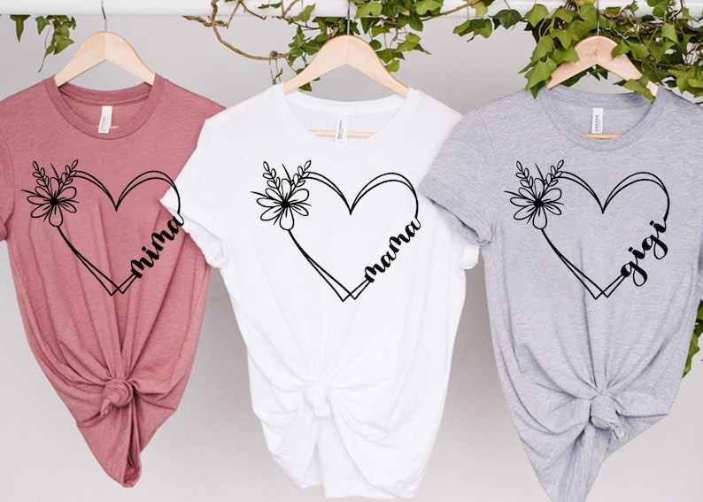 Custom Text Heart Line Shirt Double Heart Shirt Your Name - Etsy