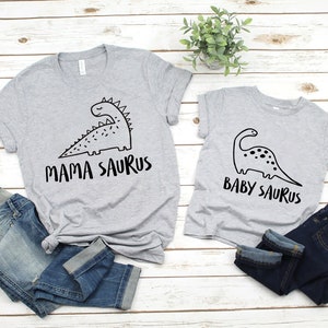 Mamasaurus Dadasaurus Babysaurus Shirt, Matching Family Outfit Tees ...