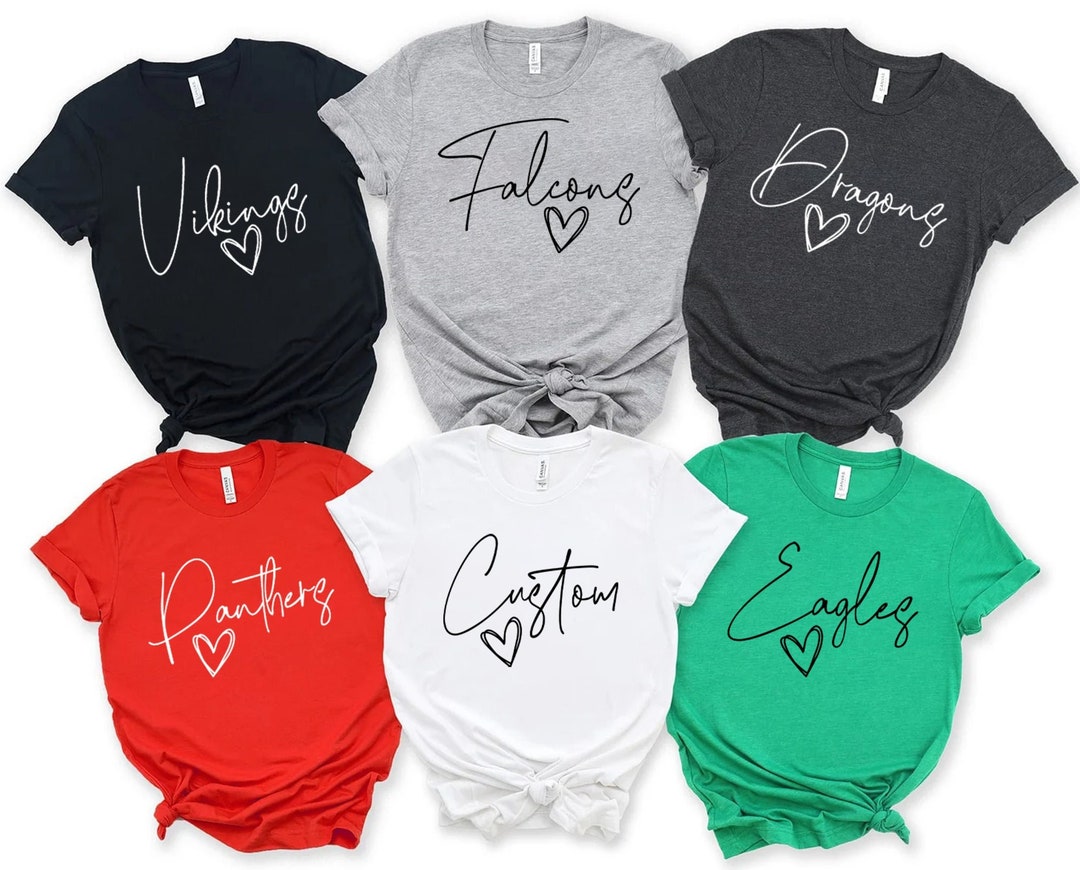 Favorite Team Shirt, Custom Mascot Shirt, Custom School Shirt, Team ...