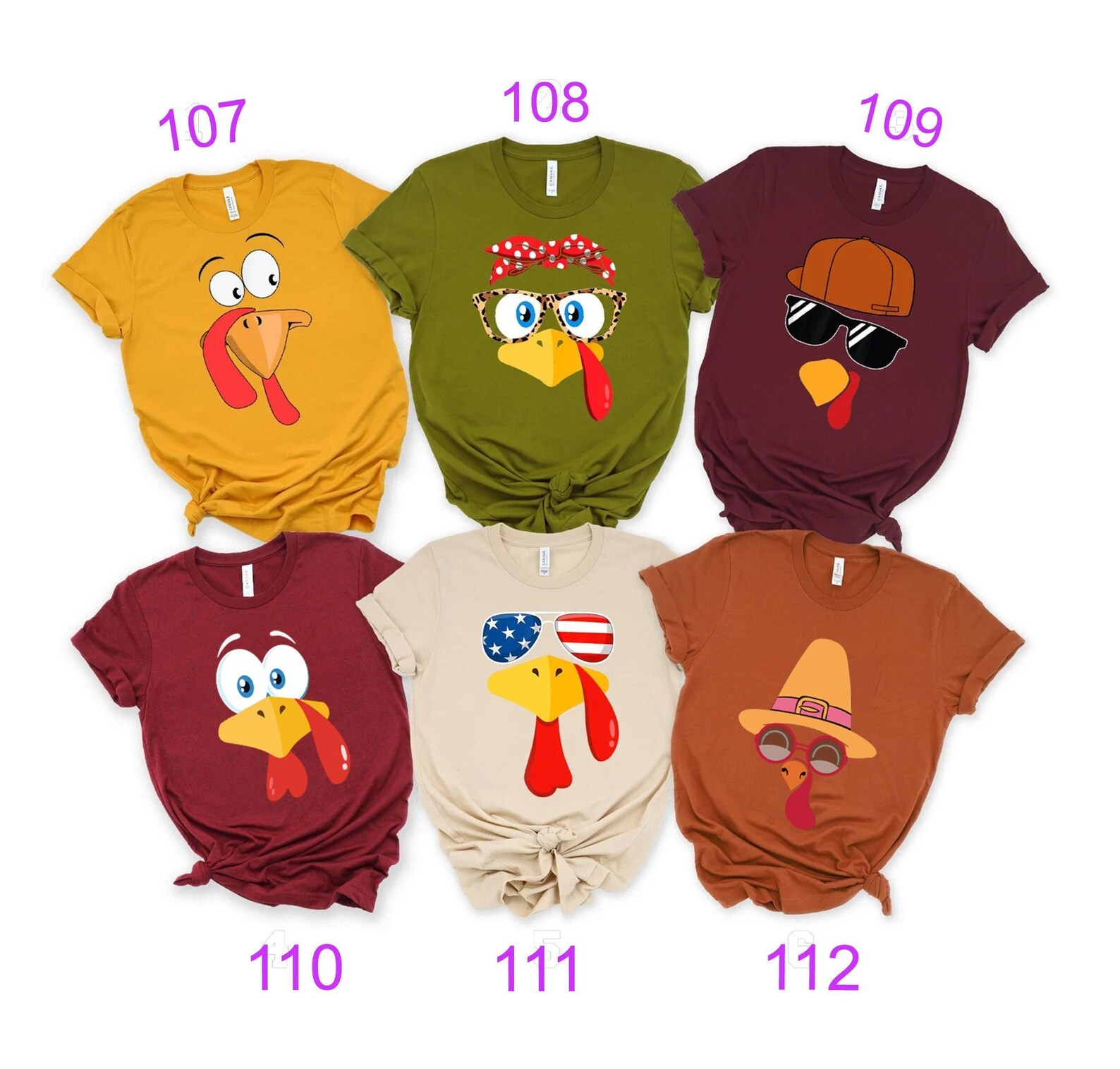 Funny Turkey Shirts Thanksgiving Group Shirts Fall Family - Etsy