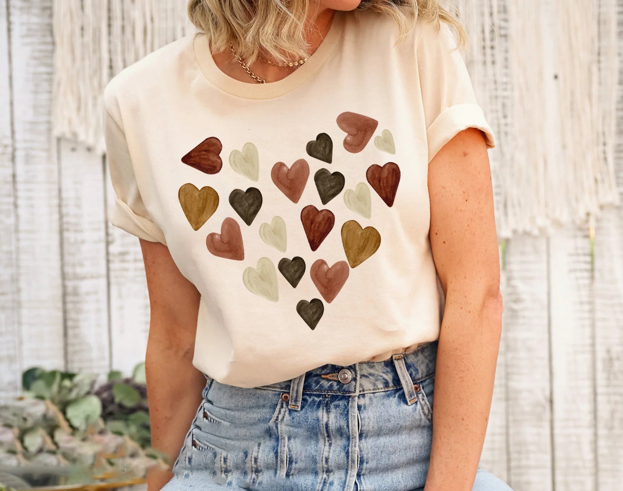 Artsy Melanin Skin Tone Kindness Watercolor Hearts Soft - Etsy