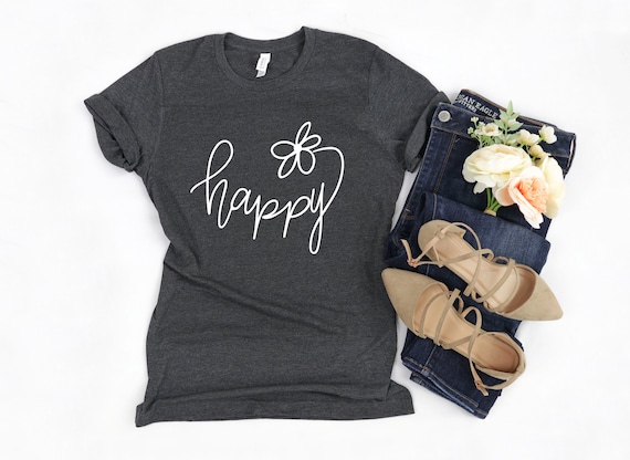 Choose Happy Shirt Happy T-shirt Womens Shirt Happy Shirt | Etsy