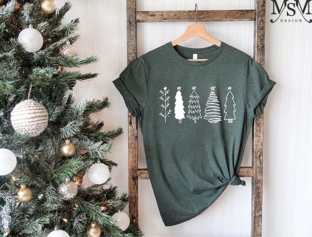 Christmas Trees Shirt, Christmas Shirts for Women, Christmas Tee ...