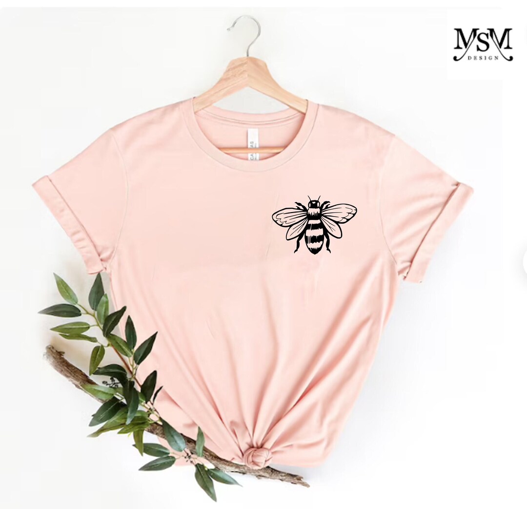 Bee T-shirt, Cute T-shirt, Pocket Bee Shirt, Insect Shirt, Nature Shirt ...