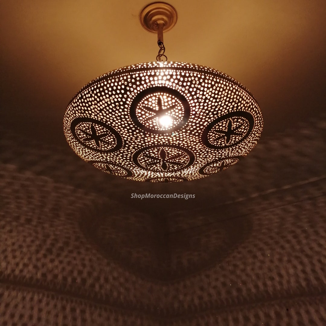 Moroccan Ceiling Light, Unique Lighting, Moroccan Pendant Light ...